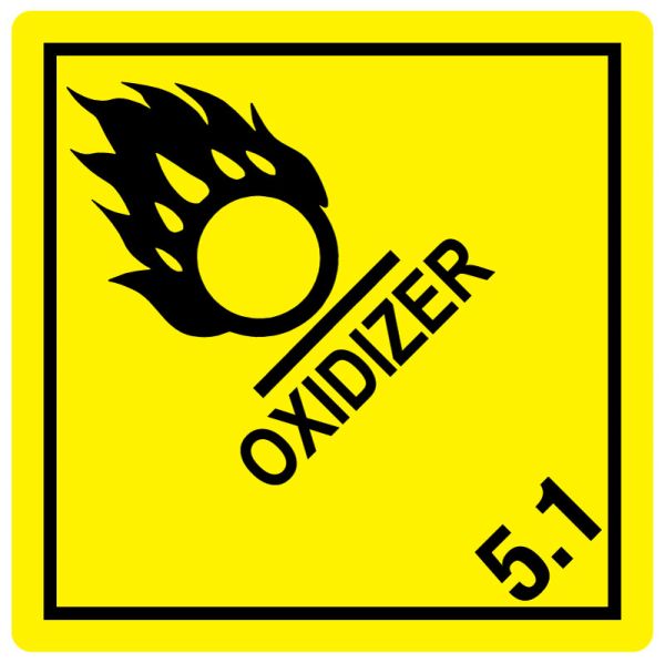 Medical Use Labels - OXIDIZER, Shipping Label, 4" x 4" | Devine Express
