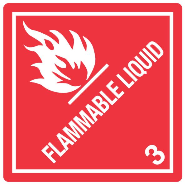 Medical Use Labels - FLAMMABLE LIQUID, Shipping Label, 4" x 4" | Devine Express