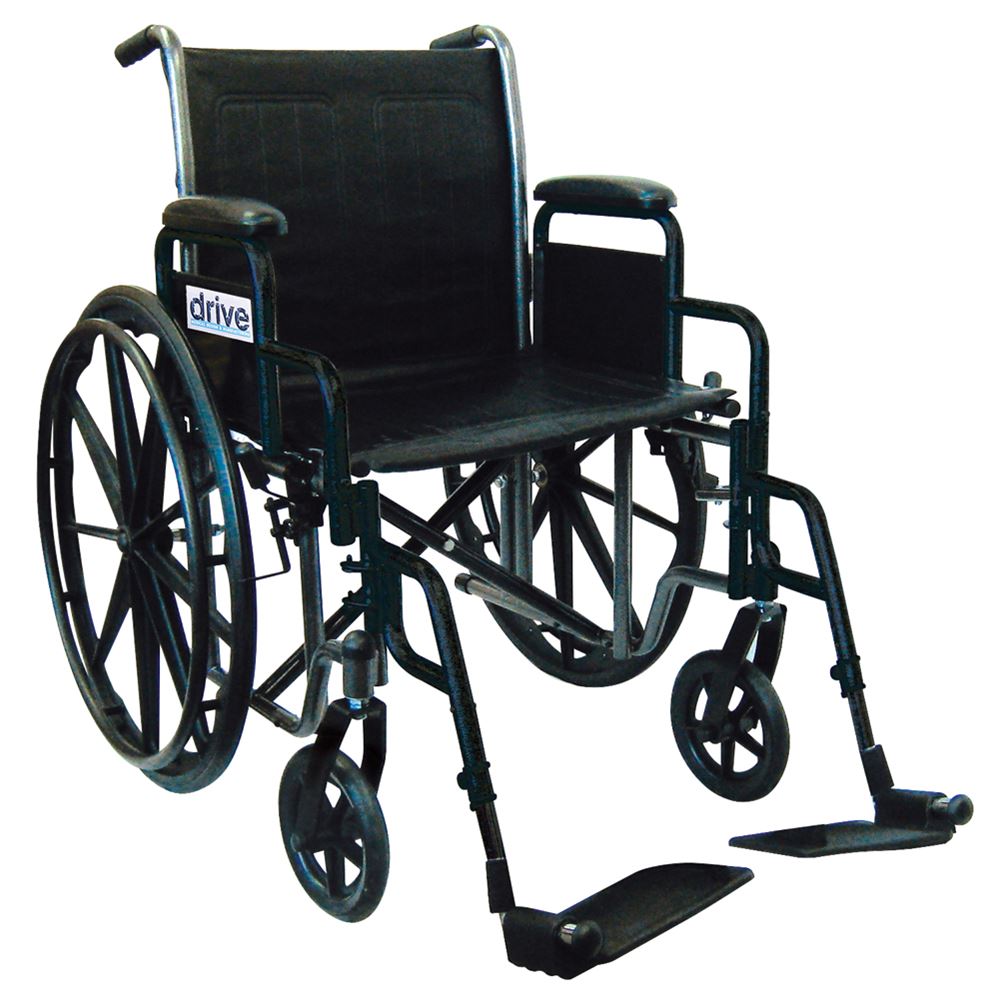 Drive Medical Wheelchairs 18"W Wheelchair w/Fixed Arm, Footrest - 7105 ...