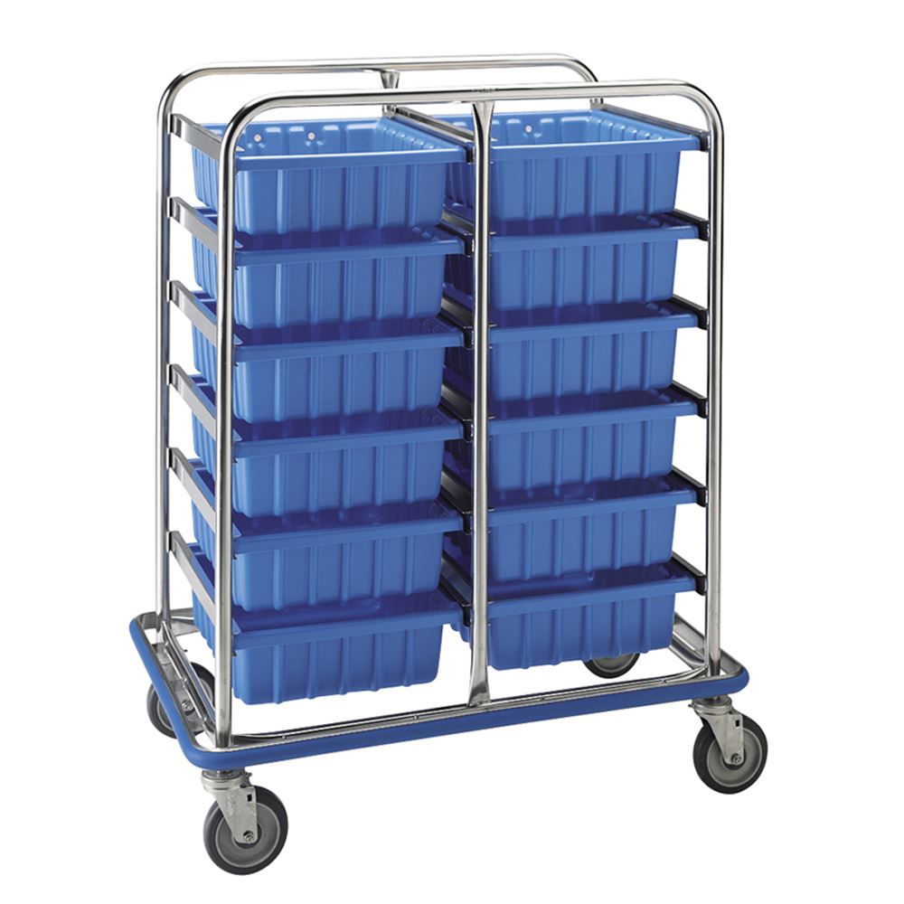 Pedigo Tote Box Cart Tote Box Cart, 52"W x 57"H x 24"D w/Twenty Four 1 ...