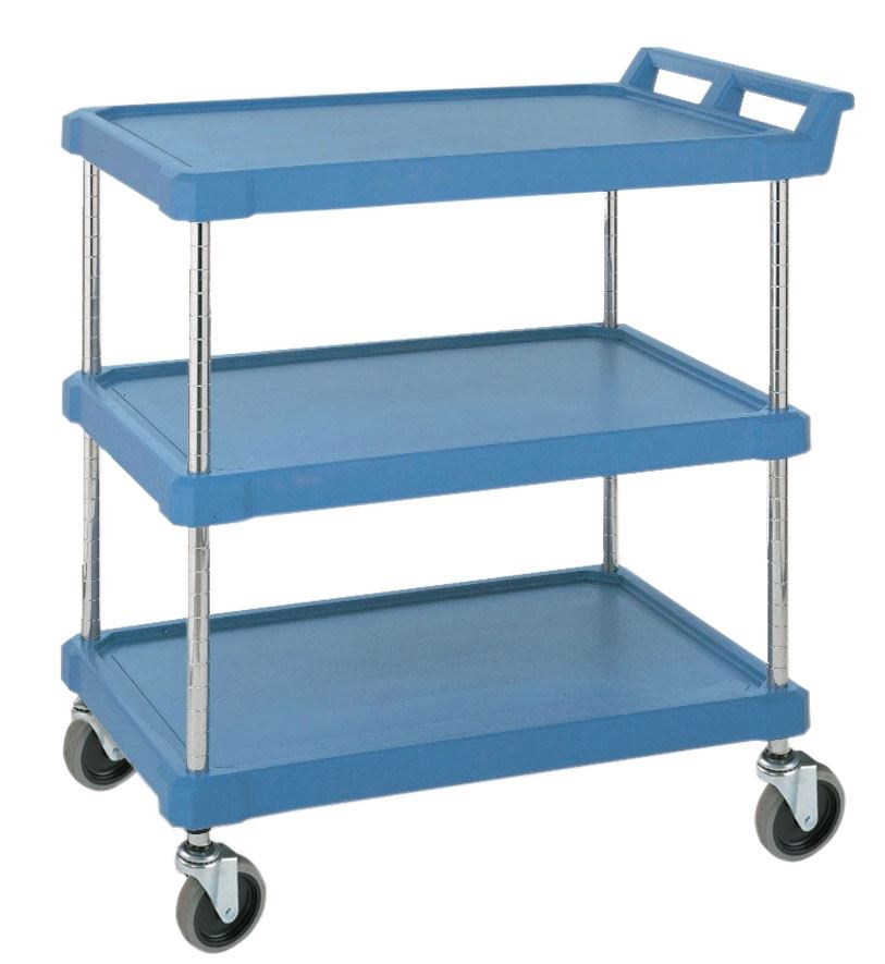 Metro BC Deep Ledge Carts Deep Ledge Cart with Microban, 3 Shelves, Bl ...