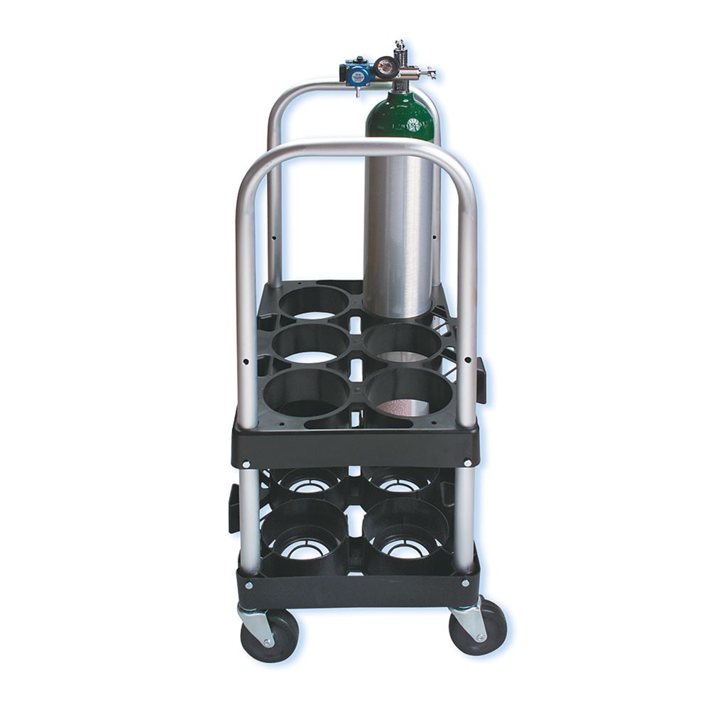 Medline Rack 'n Roll Modular Cylinder Oxygen Cart System E-Tank Oxygen ...