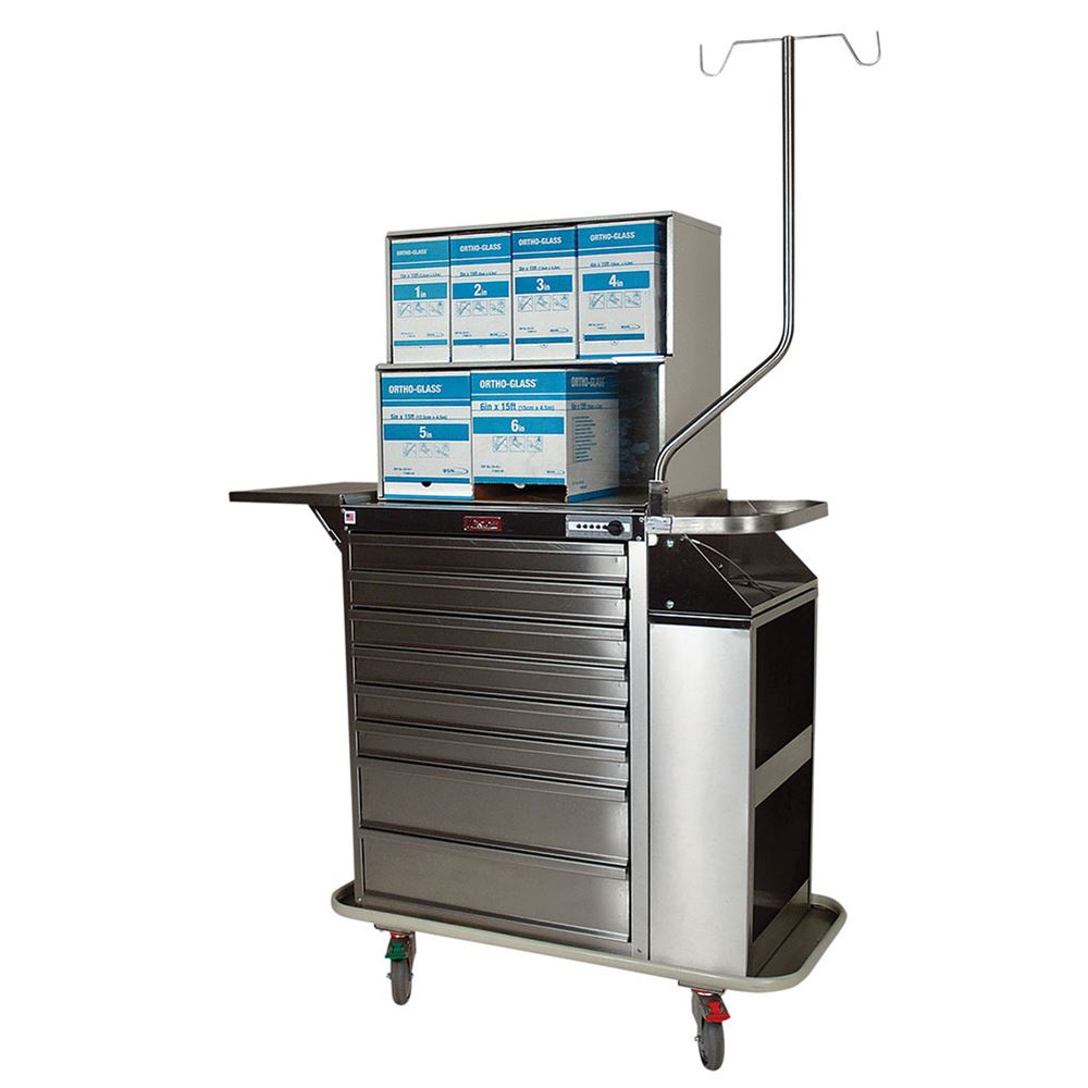 Harloff 8-Drawer Cast Cart with Top Storage 8-Drawer Cast Cart, With T ...