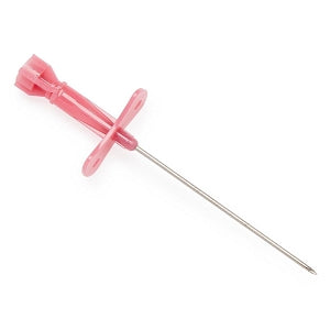 Medline Standard Angiography Introducer Needles, 18G - Pink Hub 18G x ...