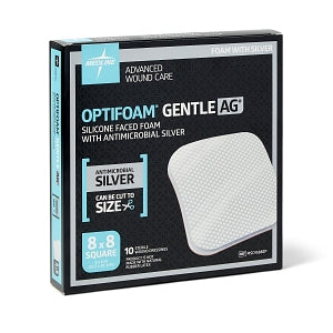 Medline Optifoam Gentle Silicone and Antimicrobial Silver Foam Dressin | Devine Express