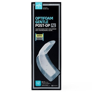 Medline Optifoam Gentle AG+ Post-Op Foam Dressings - Optifoam Gentle A ...