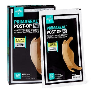 Medline PrimaSeal Knee Post-Op AG Dressing - PrimaSeal Knee 6" x 11.5 ...