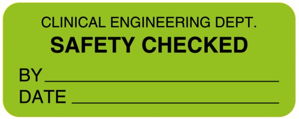 Medical Use Labels - Clinical Engineering Safety Checked Label, 2-1/4 ...