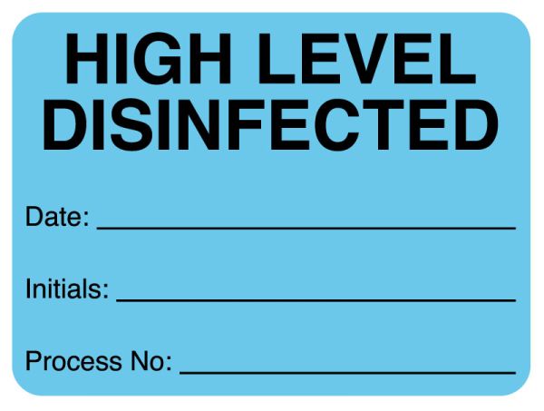 Medical Use Labels - High Level Disinfected, 2-3/8" x 1-3/4" | Devine ...