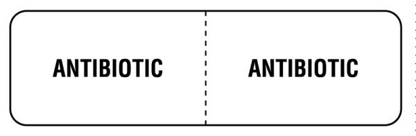 Medical Use Labels - ANTIBIOTIC, I.V. Line Identification Label, 3" x ...