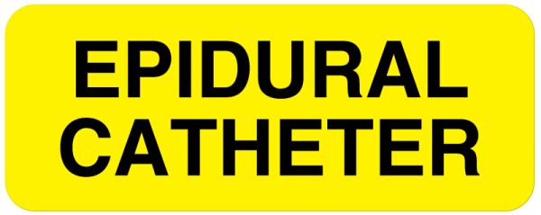 Medical Use Labels - EPIDURAL CATHETER, Line Identification Label, 2-1 ...