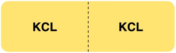 Medical Use Labels - KCL, I.V. Line Identification Label, 3" x 7/8 ...