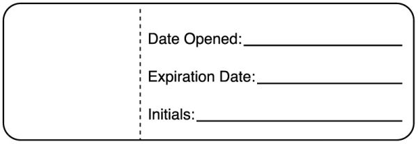 Medical Use Labels - Date Opened Flag, 3" x 1" | Devine Express