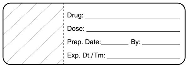 Medical Use Labels - DRUG DOSE Flag, 3" x 1" | Devine Express