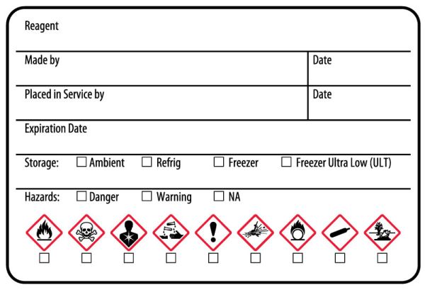 Medical Use Labels - Reagent GHS Label, 3 x 2 | Devine Express