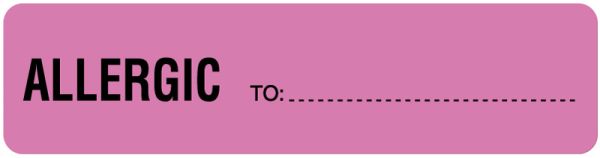 Medical Use Labels - Allergy Alert Label, 4" x 1" | Devine Express