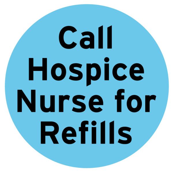 Medical Use Labels - CALL HOSPICE, Communication Label, 1" Circle ...
