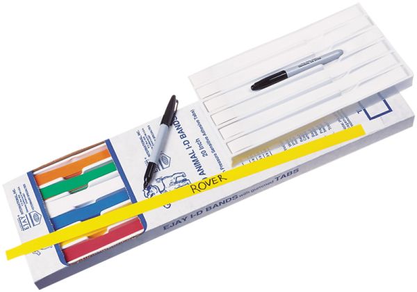 Medical Use Labels - Identification Collars in Assorted Colors, 1" x 2 ...