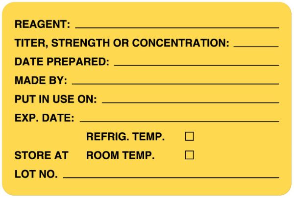 Medical Use Labels - Laboratory Reagent Label, 3" x 2" | Devine Express