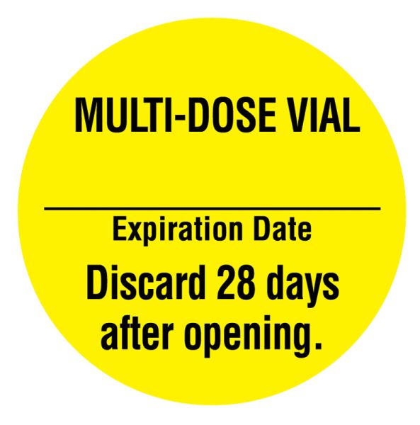 Medical Use Labels - Multi-Dose Vial Label, 1" Dia | Devine Express