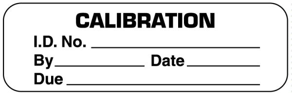 Medical Use Labels - Calibration Label, 2" x 1/2" | Devine Express