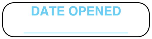 Medical Use Labels - DATE OPENED, Medication Instruction Label, 1-5/8 ...