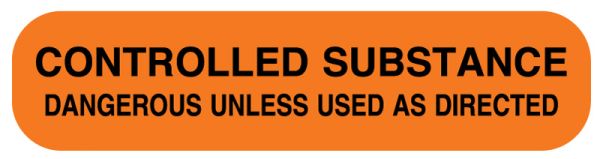 Medical Use Labels - CONTROLLED SUBSTANCE, Medication Instruction Labe ...