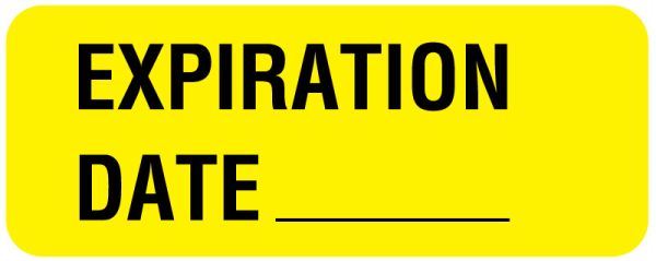 Medical Use Labels - Expiration Label, 2-1/4" x 7/8" | Devine Express