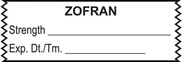 Medical Use Labels - Anesthesia Tape, Zofran, 1-1/2" x 1/2" | Devine ...