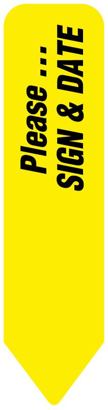 Medical Use Labels - Uniarrow Message Flags-Sign & Date | Devine Express