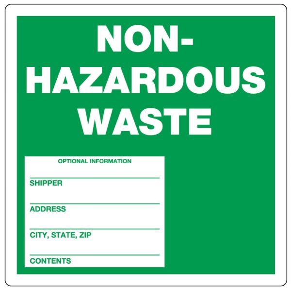 Medical Use Labels - Non-Hazardous Waste Label, 6x6 | Devine Express
