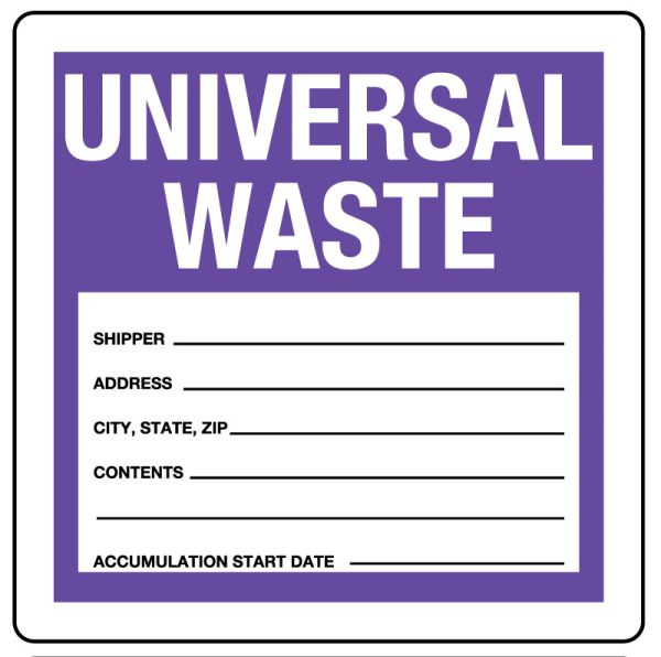 Medical Use Labels - Universal Waste Label, 4x4 | Devine Express