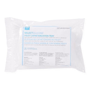 Medline 100% Silicone 2-Layer Foley Catheter Tray with Drain Bag - 2-L ...