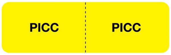 Medical Use Labels - PICC I.V. Line Identification Label, 3" x 7/8 ...