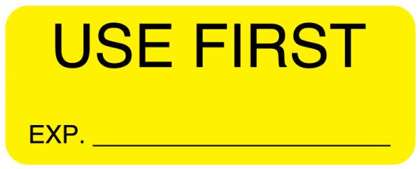 Medical Use Labels - USE FIRST Food Quality Control Labels, 2-1/4" x 7 ...