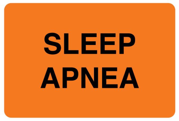 Medical Use Labels - Patient Care Label SLEEP APNEA, 3" x 2" | Devine ...