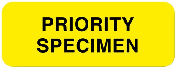Medical Use Labels - PRIORITY SPECIMEN Specimen Label, 2" x 3/4 ...