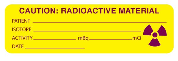 Medical Use Labels - Nuclear Medicine Communication Label, 3" x 7/8 ...