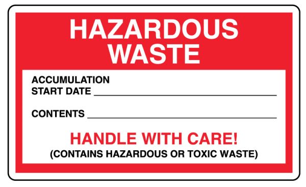 Medical Use Labels - HAZARDOUS WASTE, Shipping Label, 5" x 3" | Devine ...